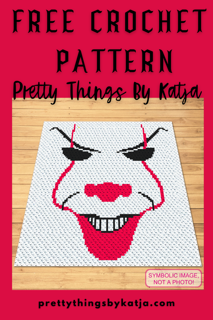FREE C2C Scary Clown Pattern - FREE Penywise Pattern – Pretty Things By ...