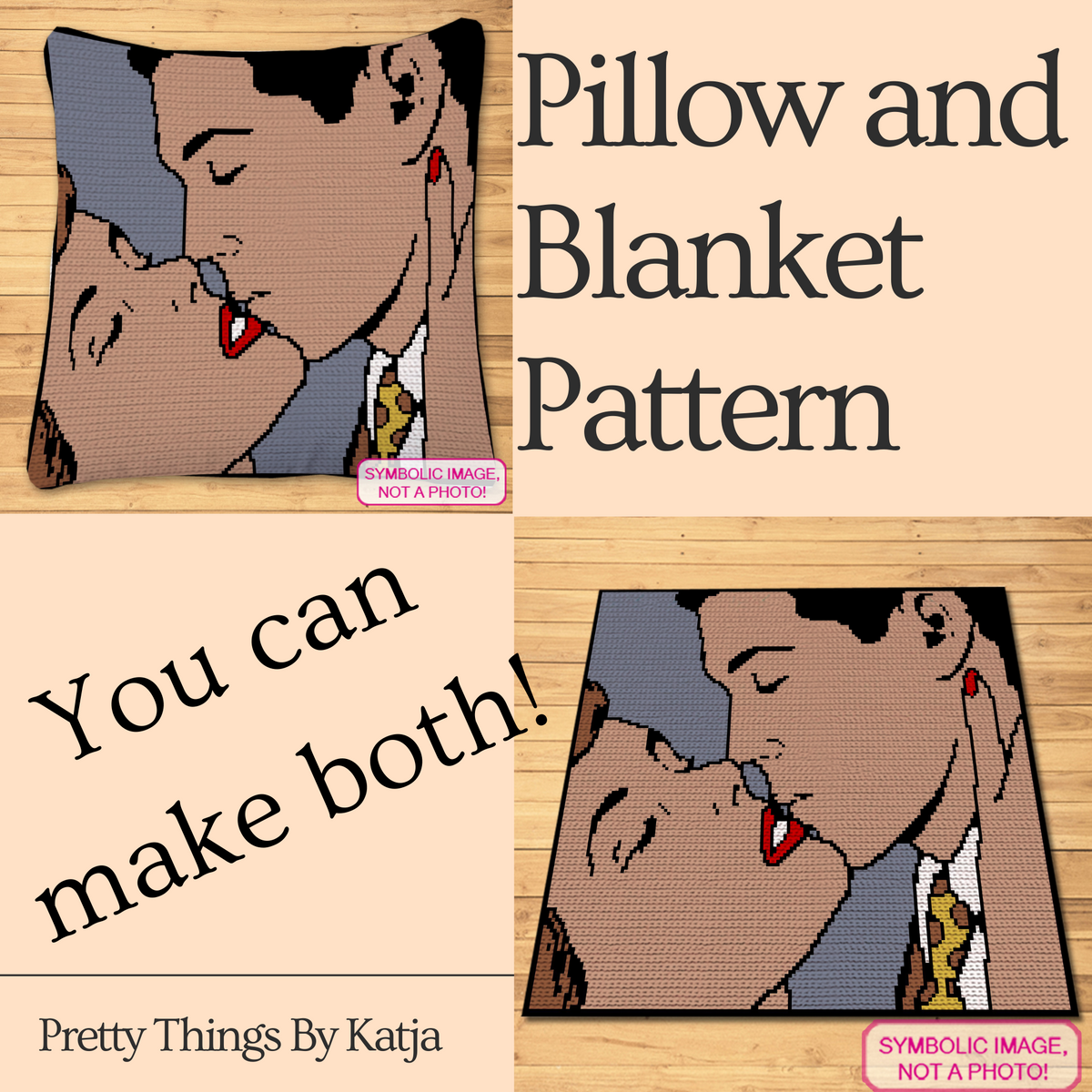 Romantic Kiss Crochet - Tapestry Crochet Pattern – Pretty Things By Katja