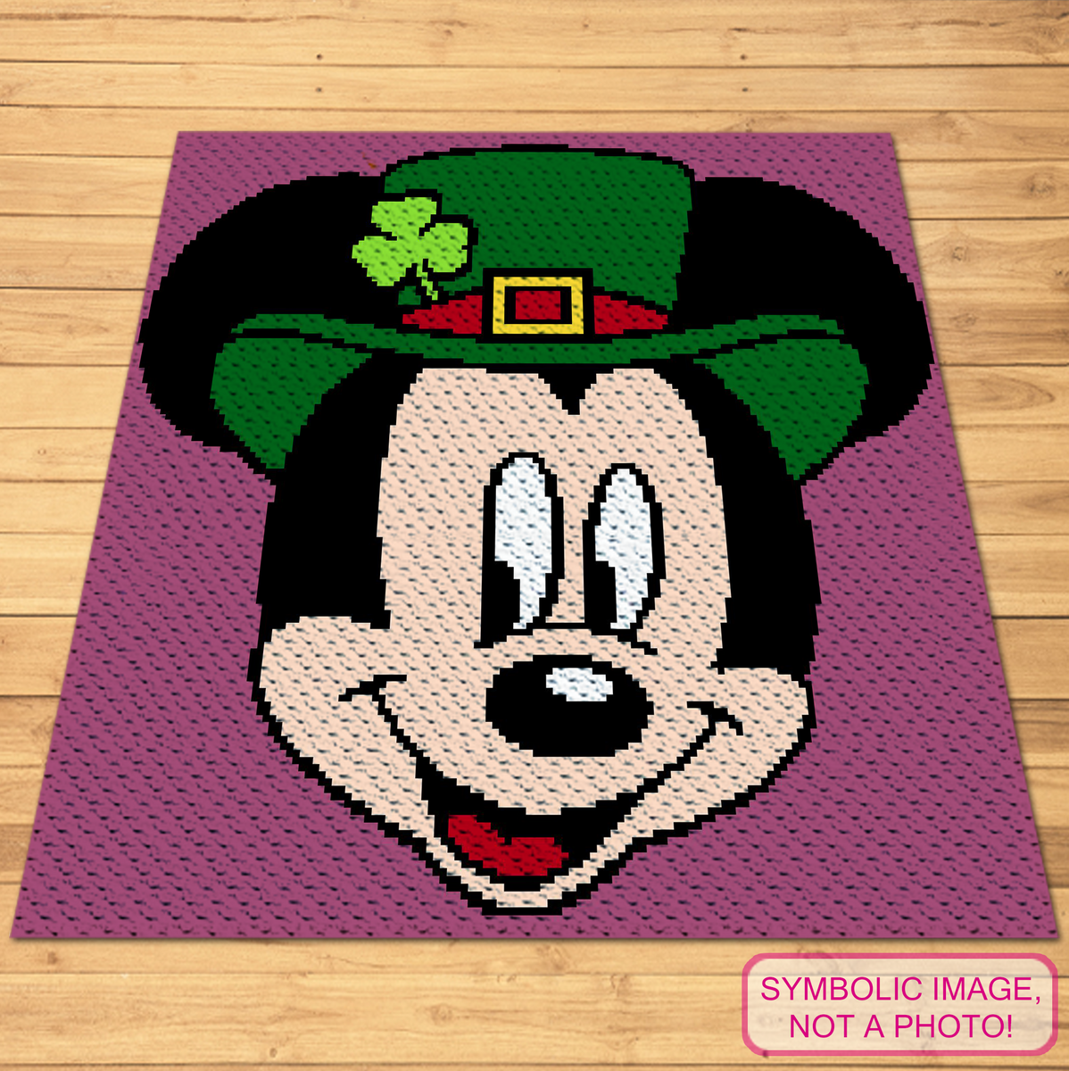 FREE C2C Mickey Mouse Crochet Pattern - St. Patrick's Day Free Pattern ...