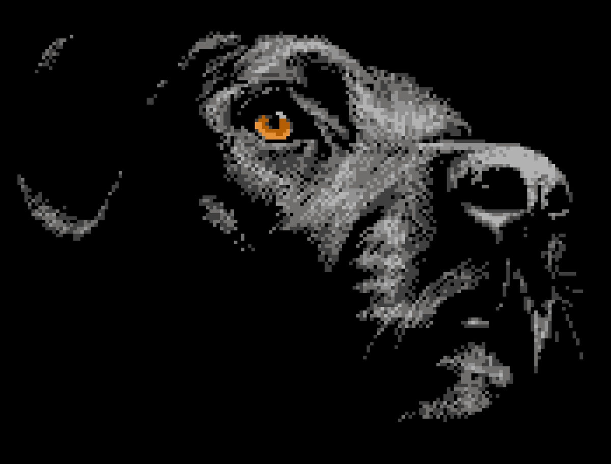 Crochet Black Dog Pattern - Tapestry Crochet Dog Blanket Pattern ...