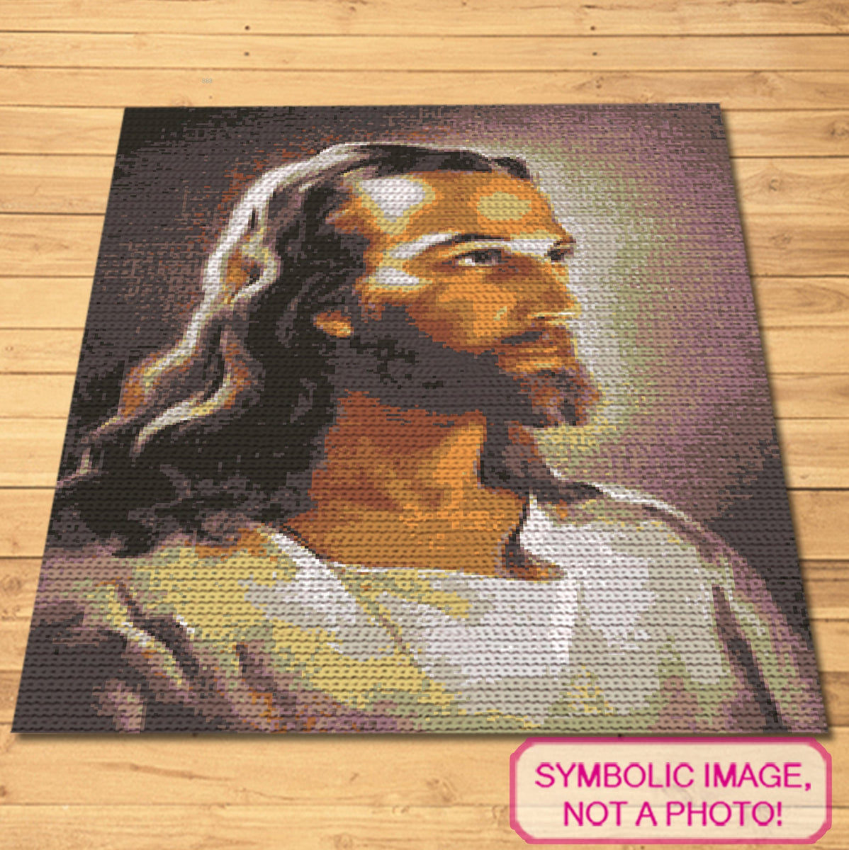 Crochet Jesus Christ Head Afghan Pattern - SC Pattern with Written Ins ...