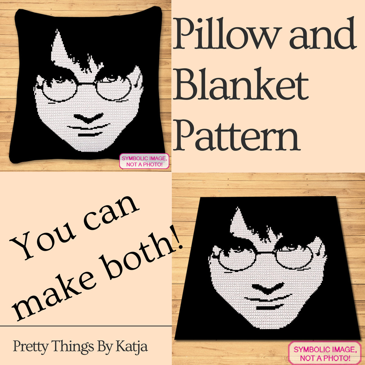 Harry Potter Crochet BUNDLE - C2C Blanket Pattern, Crochet Pillow ...